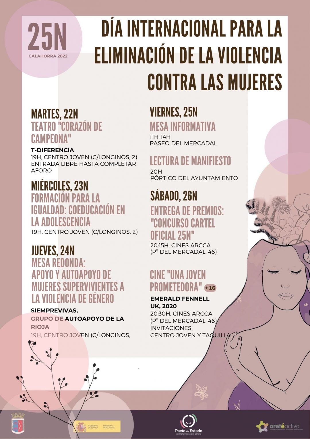 Día Internacional para la eliminación de la violencia contra las mujeres 25N - ARETÉ ACTIVA ...